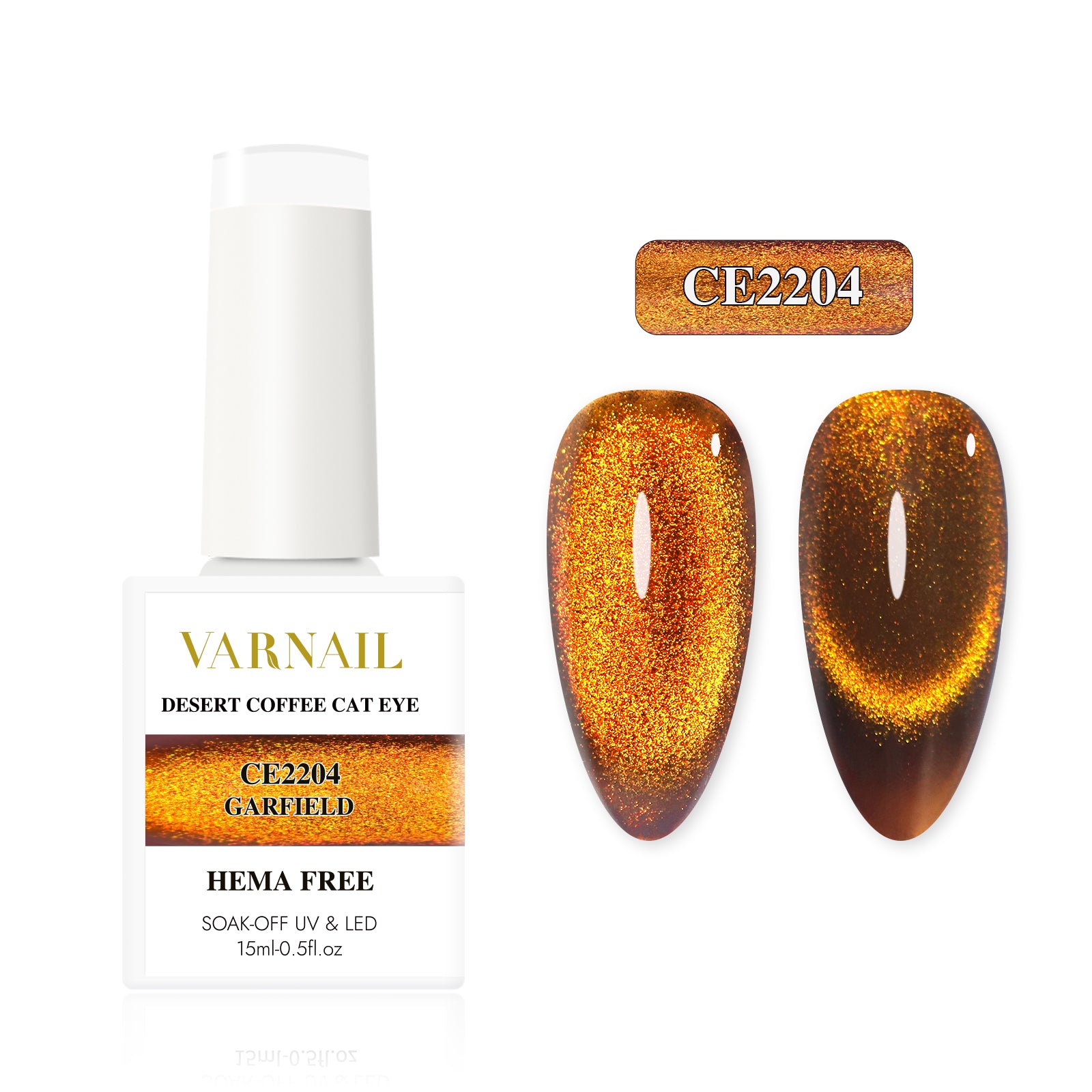 Shop Unique Cat Eye Nail Magnetic Gel (Hema-Free) - CE2204 Garfield ...